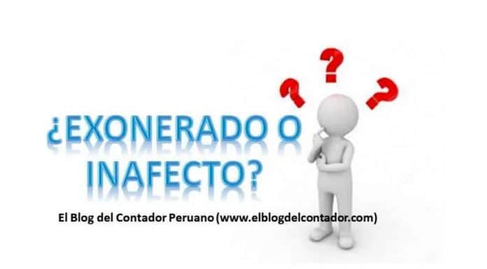 Diferencia entre Exoneración e Inafectación - El Blog del Contador Peruano